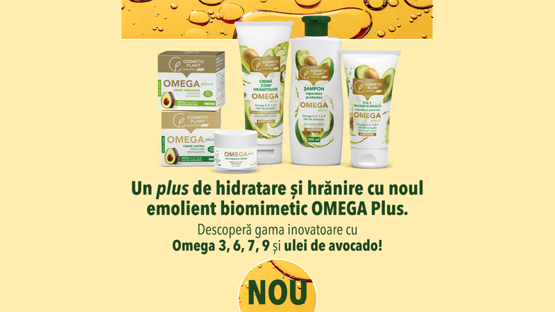 După 2 ani de cercetare, COSMETIC PLANT lansează gama OMEGA Plus, o ...